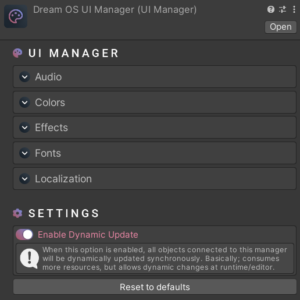 UI Manager – Michsky – Docs